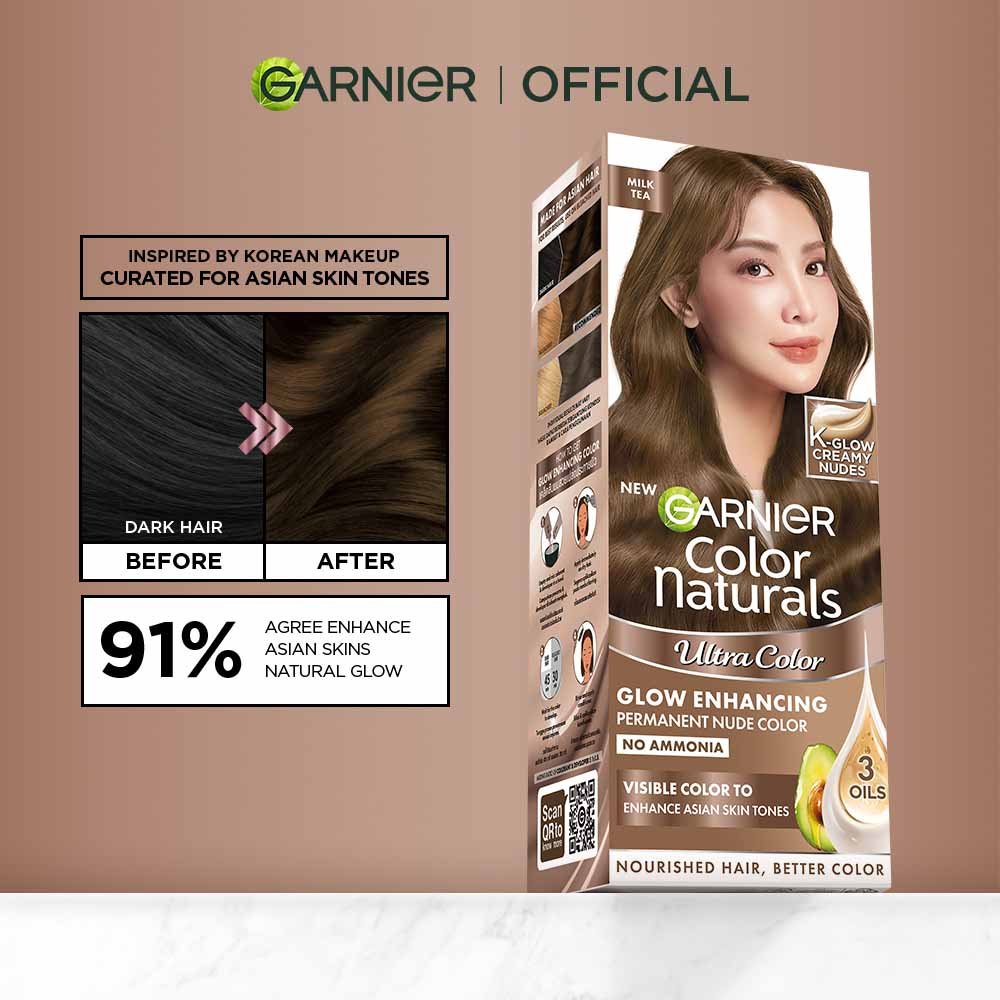 Garnier Color Naturals Ultra Color K-Glow Enhancing Permanent Nude Hair ...