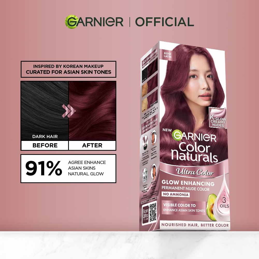 Garnier Color Naturals Ultra Color K-Glow Enhancing Permanent Nude Hair ...