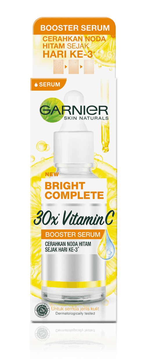 Garnier Bright Complete 30X Vitamin C Booster Serum.