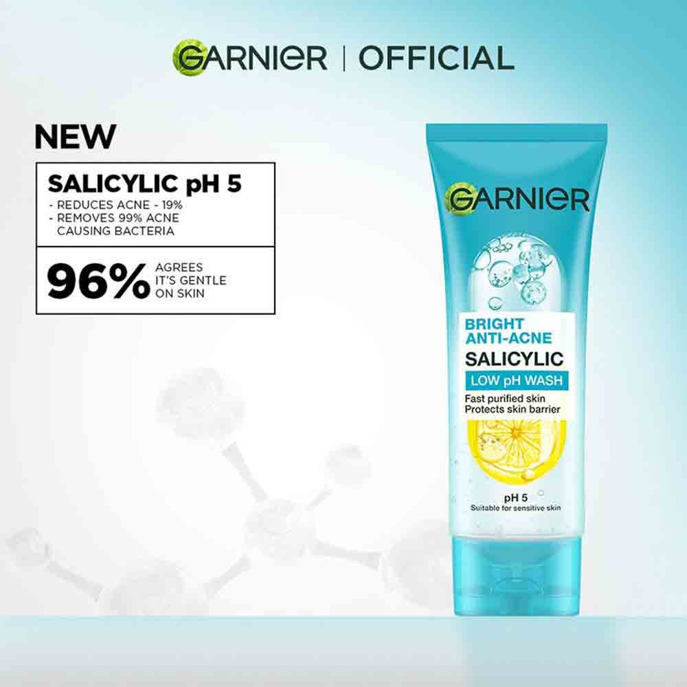 Garnier Bright Complete Anti Acne Salicylic Acid Low pH Wash 100ml