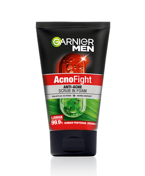 Garnier Men AcnoFight Anti-Acne Scrub In Foam Facial Cleanser