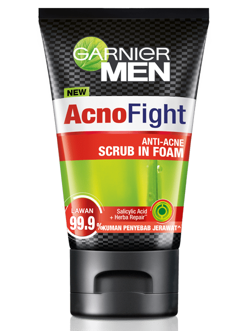 Garnier Men AcnoFight Anti-Acne Scrub In Foam Facial Cleanser