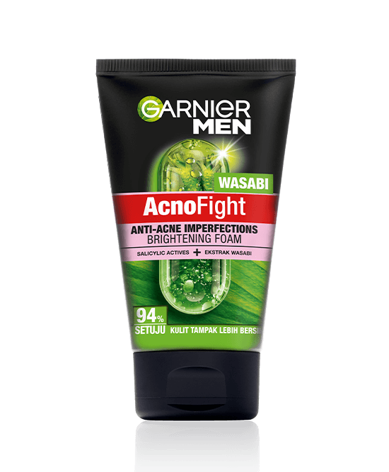 Garnier Men|Men Acno Fight Wasabi Brightening Foam Facial Cleanser