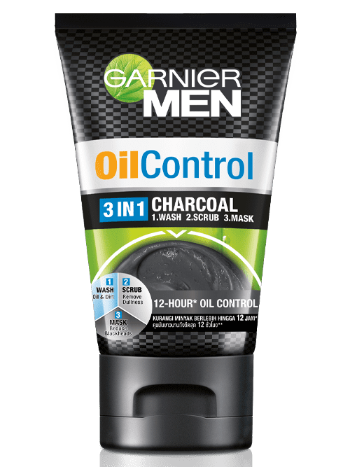 Garnier Men | Garnier Men Oil Control 3-in-1 Charcoal Foam