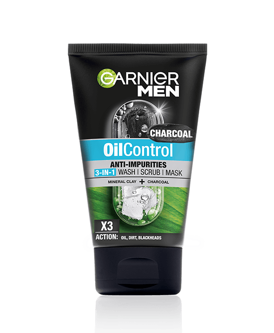 Garnier Men | Garnier Men Oil Control 3-in-1 Charcoal Foam